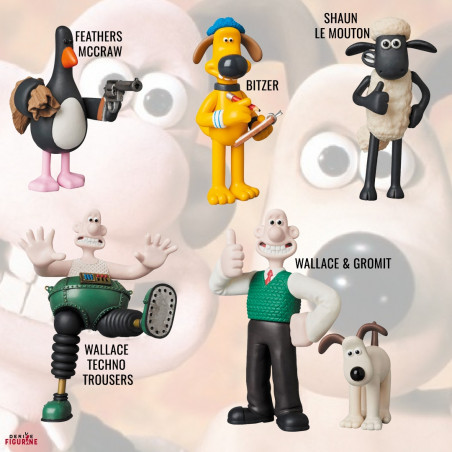 Figurine au choix - Personnages UDF Aardman Animation Wallace & Gromit et Shaun le Mouton - Medicom