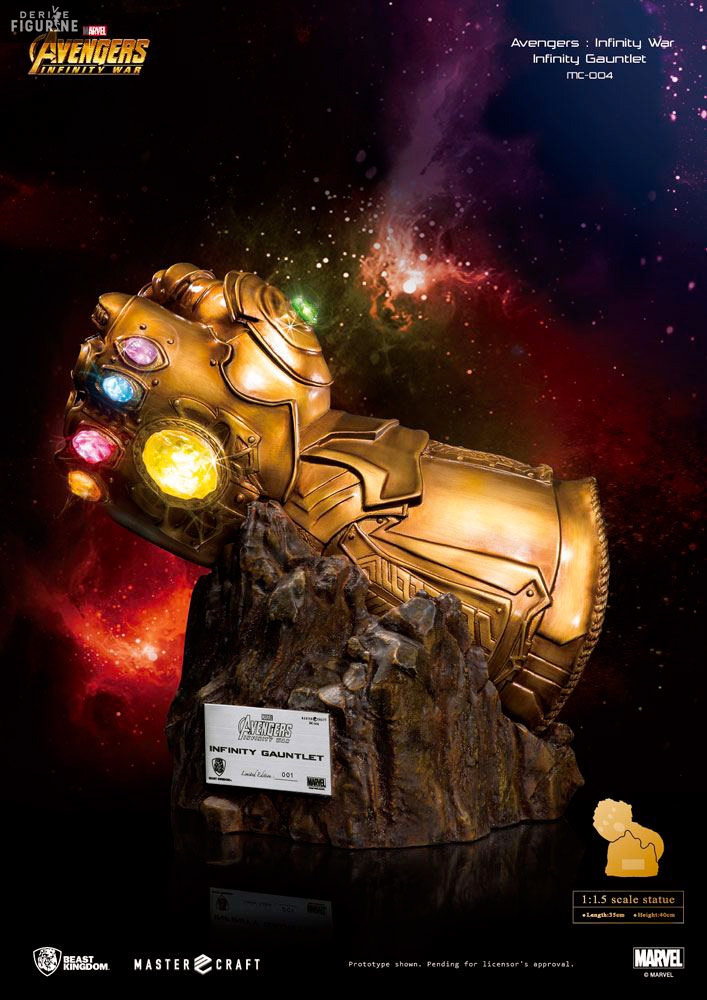 Infinity Gauntlet replica, Master Craft - Marvel, Avengers Infinity War ...