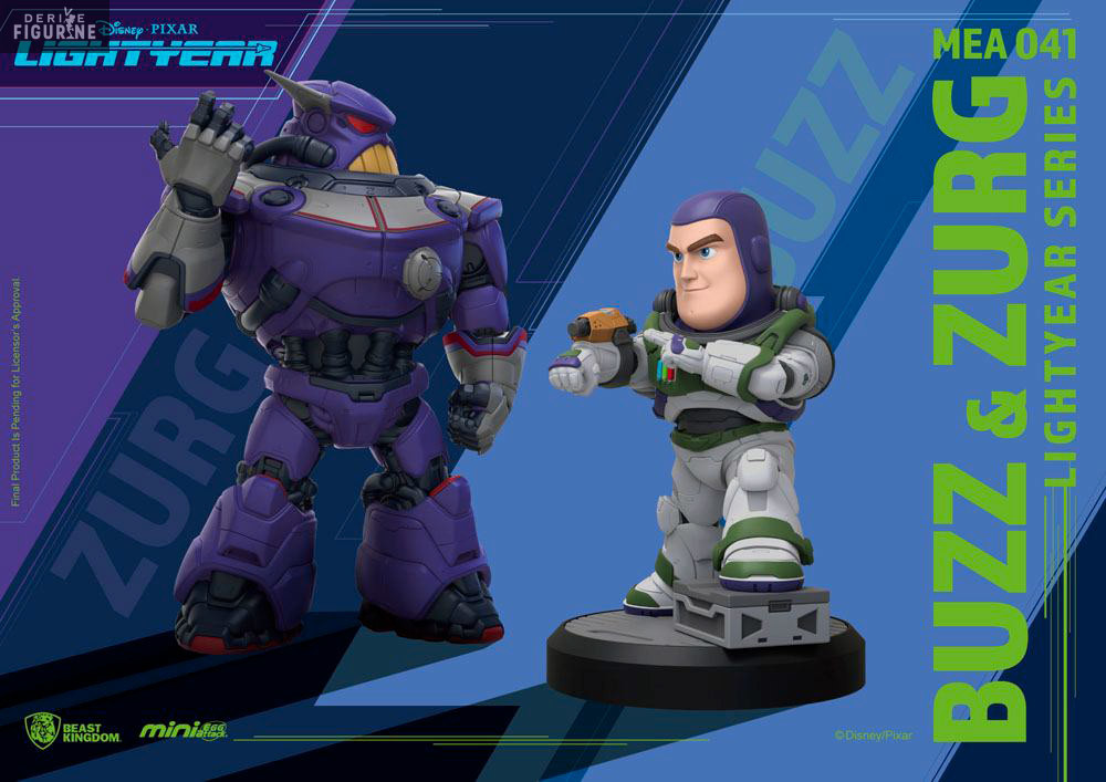 Pack 2 figurines Buzz & Zurg, Mini Egg Attack - Disney/Pixar, Lightyear ...
