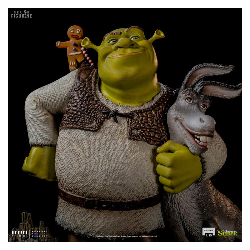 Shrek, Donkey and Gingerbread Man figure, Art Scale - DreamWorks - Iron ...