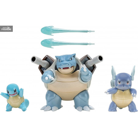 Pack figurines Carapuce, Carabaffe & Tortank, Select Evolution ...