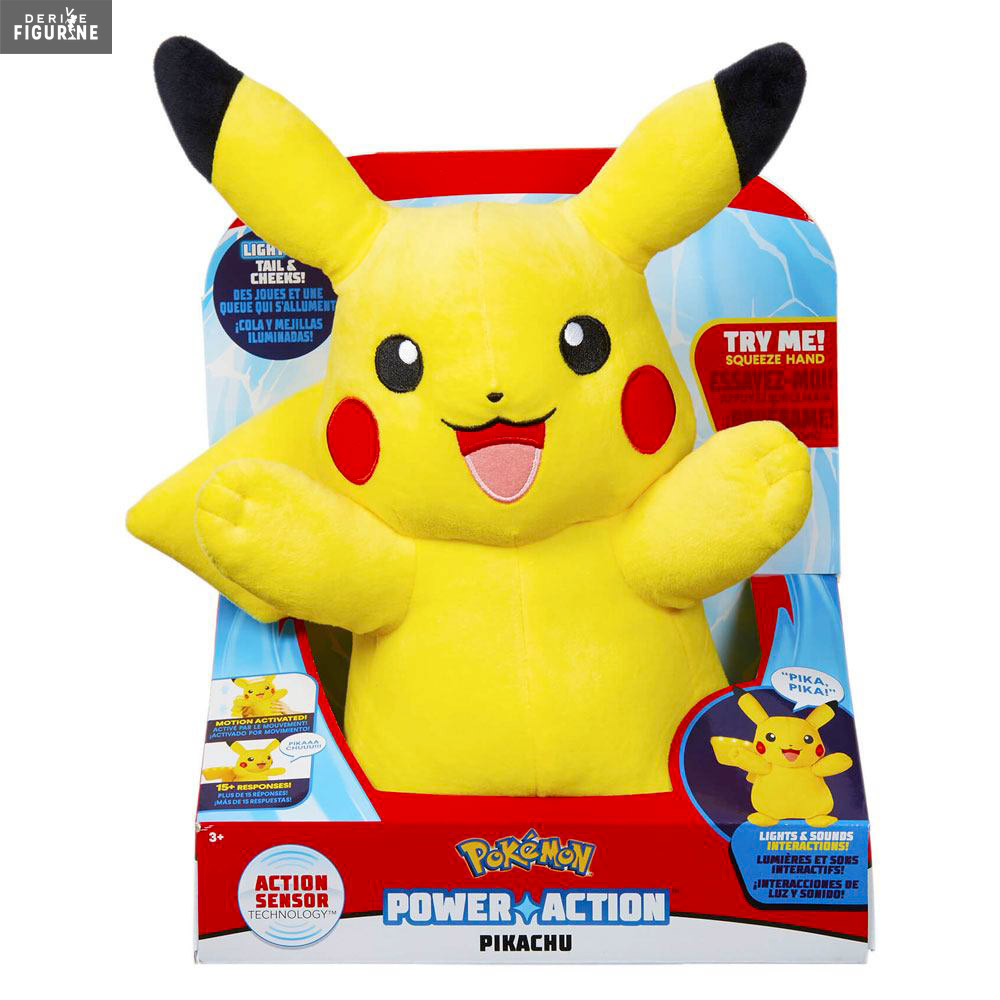 Pikachu sound and light plush, Power Action - Pokemon - Jazwares