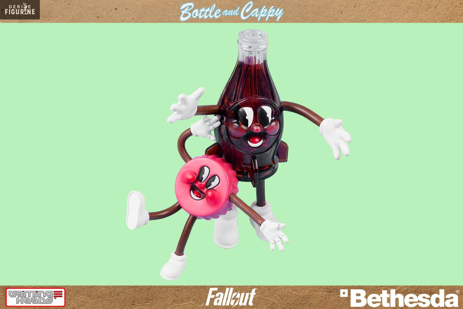 Pack 2 figurines flexibles Bottle & Cappy - Fallout - Gaming Heads