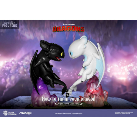 Pack Toothless & Light Fury figures, Mini Egg Attack - How To Train ...