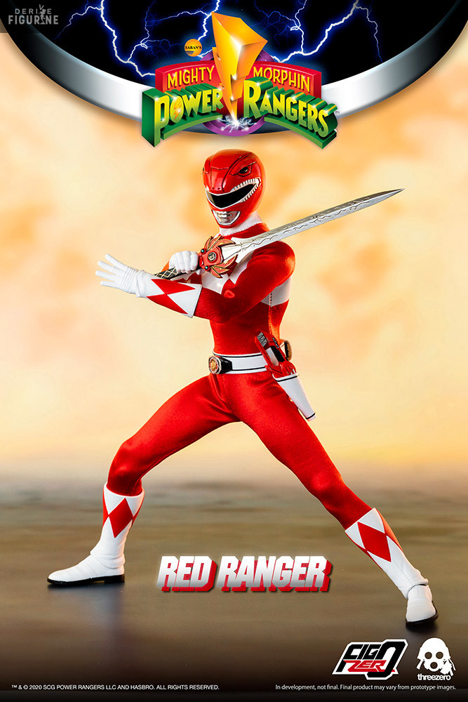 Figurine Ranger Rouge, FigZero - Mighty Morphin Power Rangers - ThreeZero