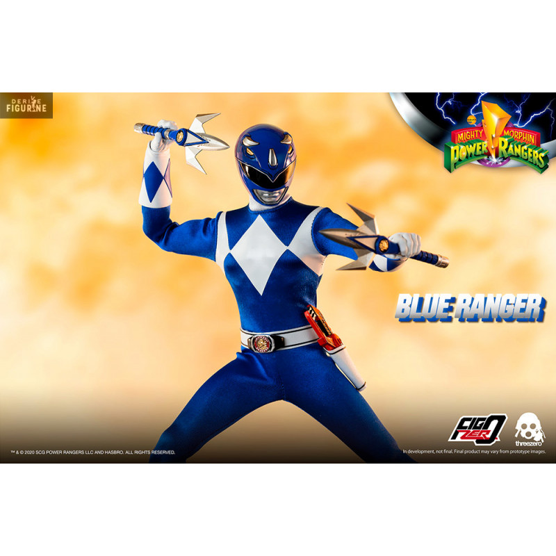 Blue Ranger figure, FigZero - Mighty Morphin Power Rangers - ThreeZero