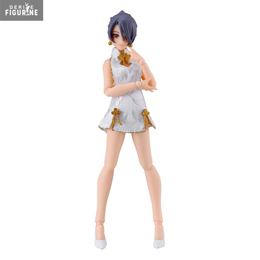 Female Body (Mika) figure, Mini Skirt Chinese Dress Outfit (White ...