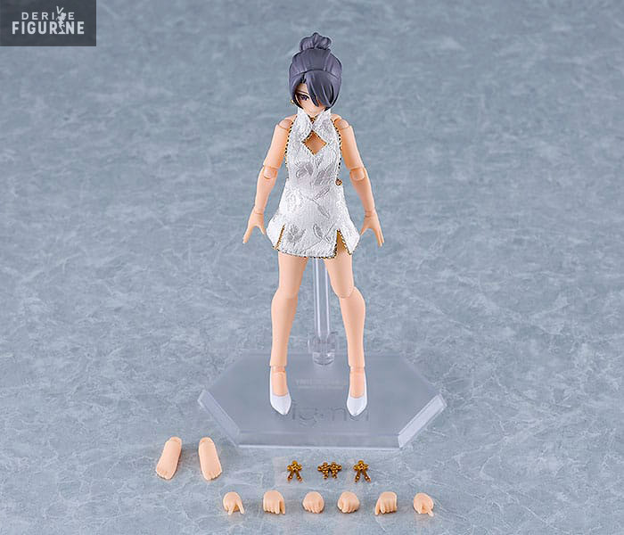 Female Body (Mika) figure, Mini Skirt Chinese Dress Outfit (White ...