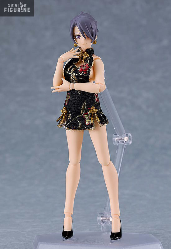 Figurine Female Body (Mika), Mini Skirt Chinese Dress Outfit (Black ...