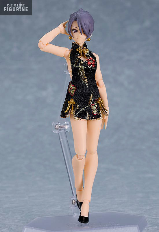Figurine Female Body (Mika), Mini Skirt Chinese Dress Outfit (Black ...