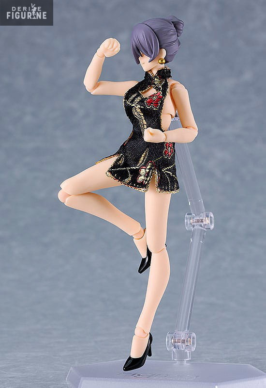 Figurine Female Body (Mika), Mini Skirt Chinese Dress Outfit (Black ...