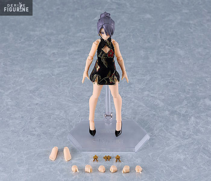 Figurine Female Body (Mika), Mini Skirt Chinese Dress Outfit (Black ...