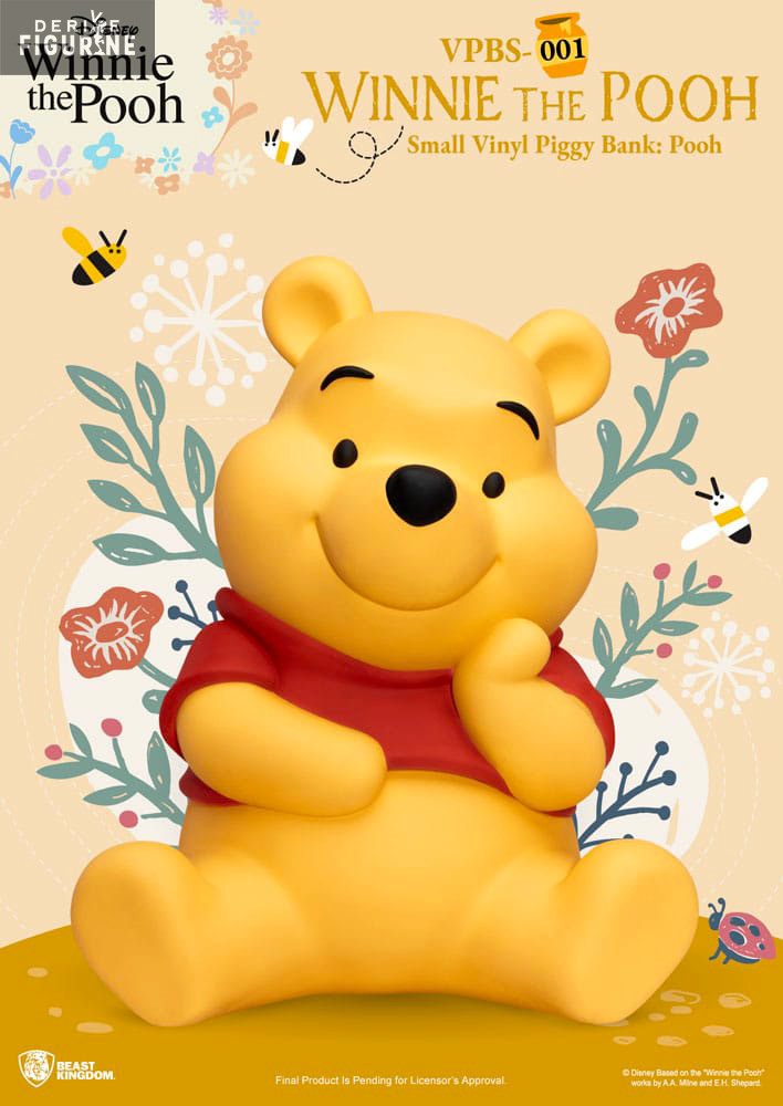 Figurine tirelire Winnie, Small Piggy Vinyl - Disney, Winnie The Pooh - Beast Kingdom