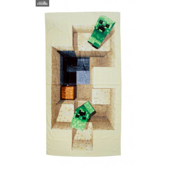 Minecraft - bath towel decor with Creepers