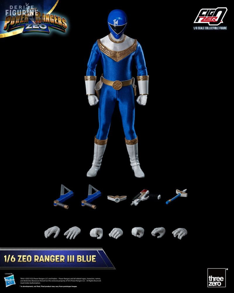 Ranger III Blue figure, FigZero - Power Rangers Zeo - ThreeZero