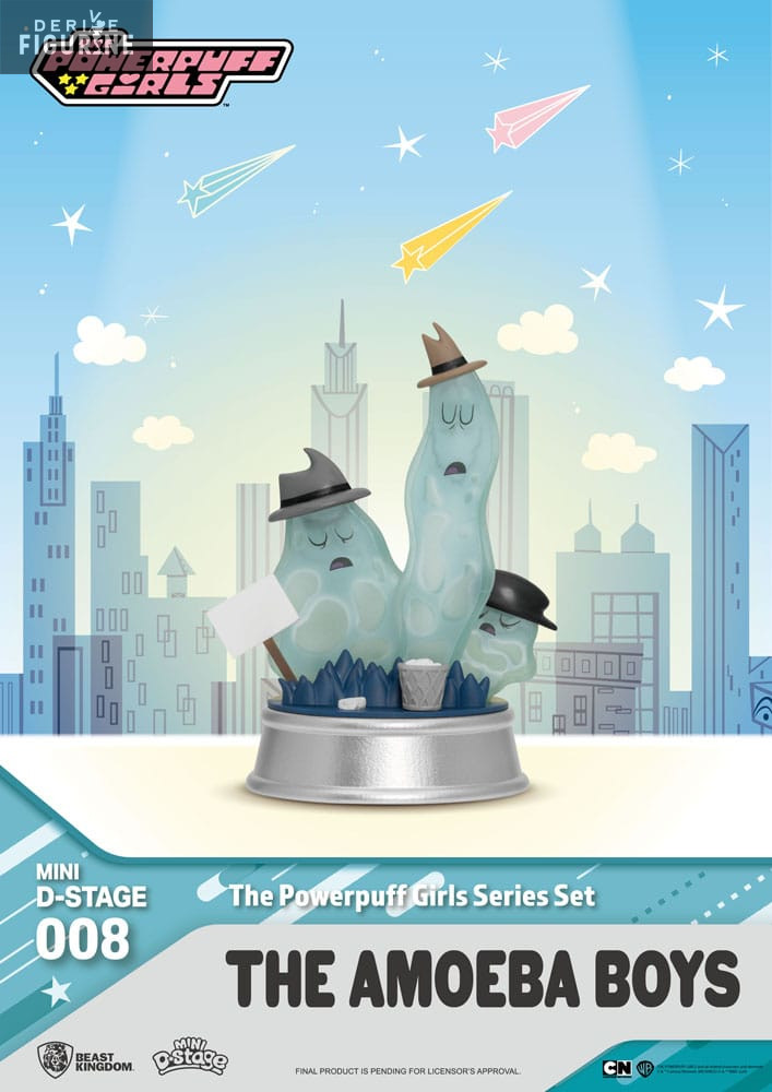 Pack 6 figures The Powerpuff Girls, Mini Diorama Stage - Beast Kingdom