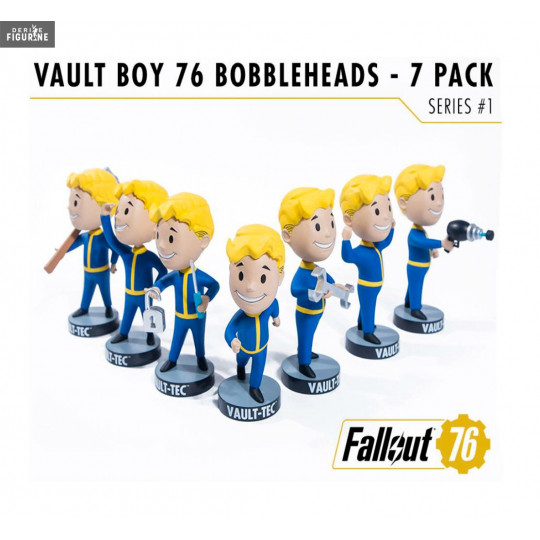 Pack 7 figurines Vault-Tec Vault Boys, série 1 - Fallout 76 - Gaming Heads