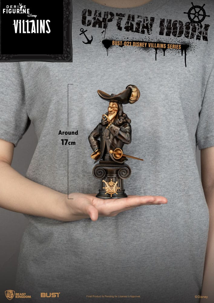 Captain Hook bust, Villains Series - Disney, Peter Pan - Beast Kingdom