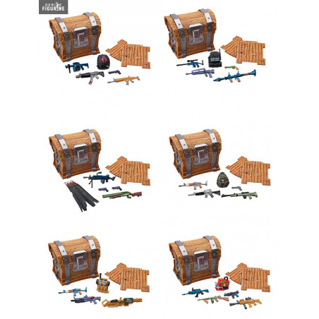 Pack 6 treasure chest Loot boxes random figures - Fortnite - Jazwares