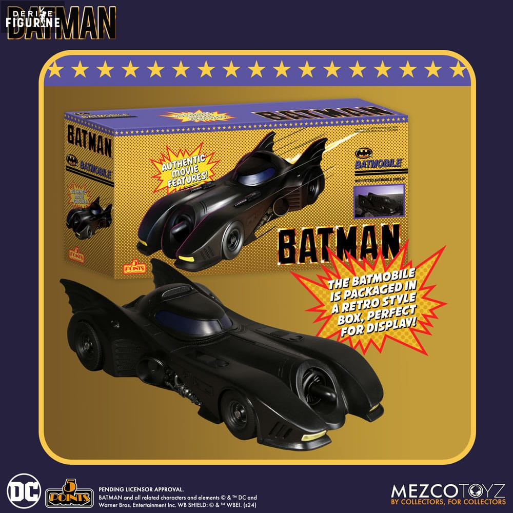 Batmobile figure, 5 Points - DC Comics - Mezco Toys