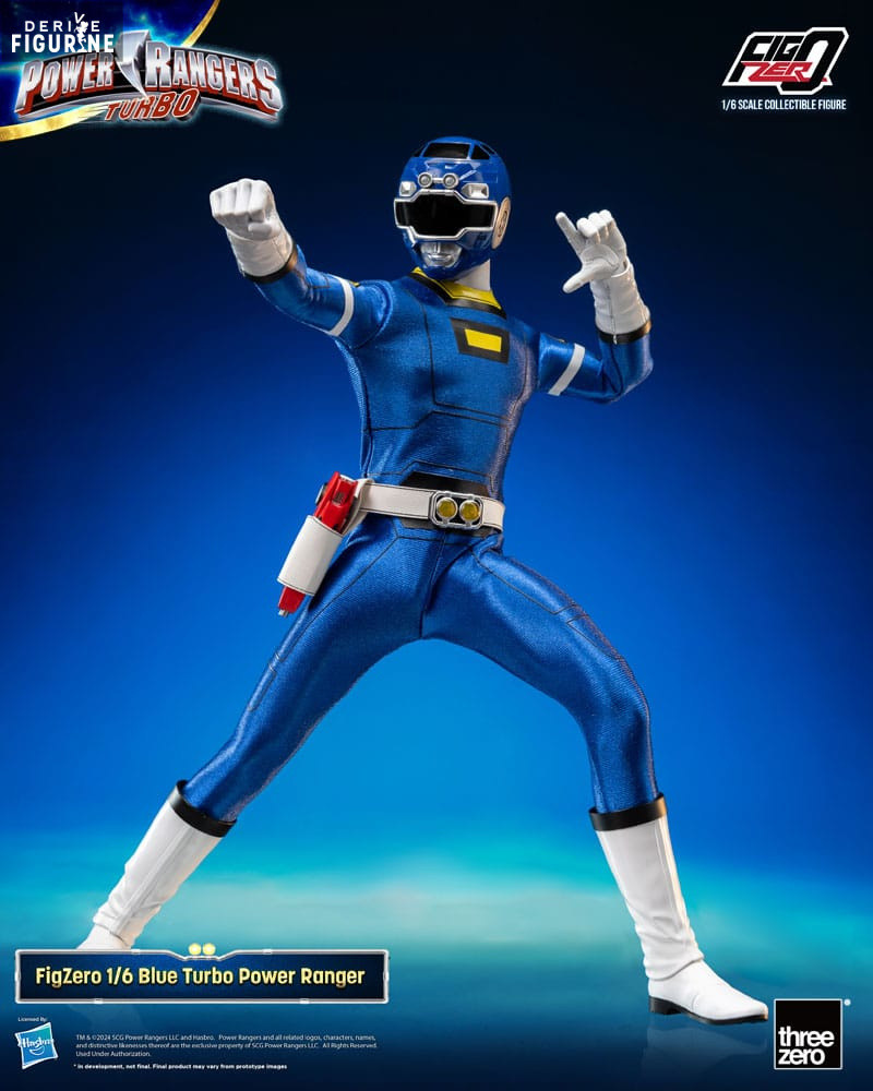 Blue Turbo Power Ranger figure, FigZero - Power Rangers Turbo - ThreeZero