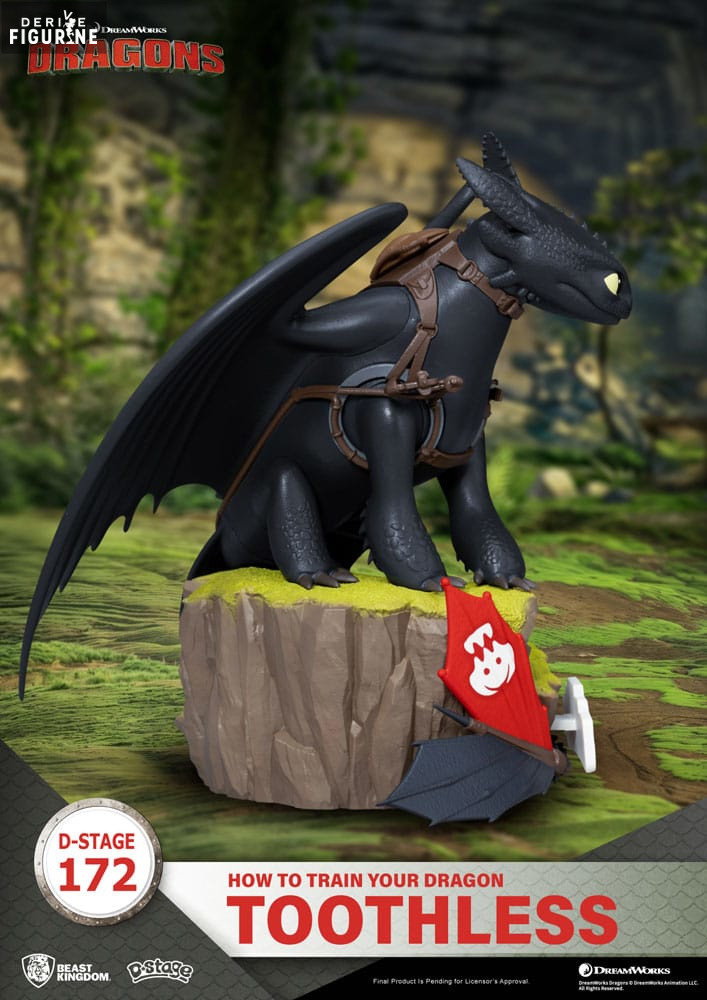 Figurine Toothless, D-Stage - How to Train Your Dragon - Beast Kingdom