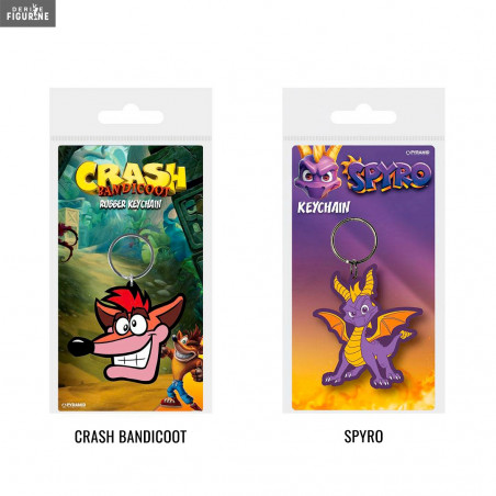 Keychain Spyro the Dragon Stance or Crash Bandicoot Extra Life ...