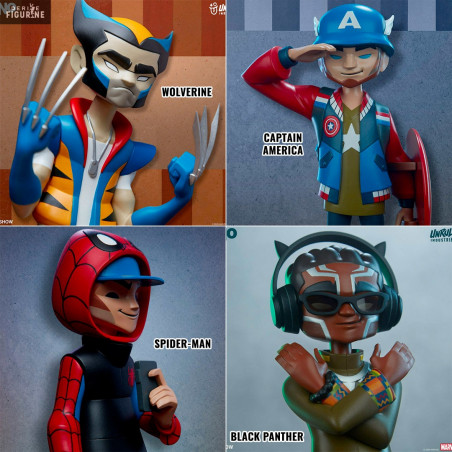 Figurine Wolverine, Captain America, Spider-Man ou Black Panther by ...