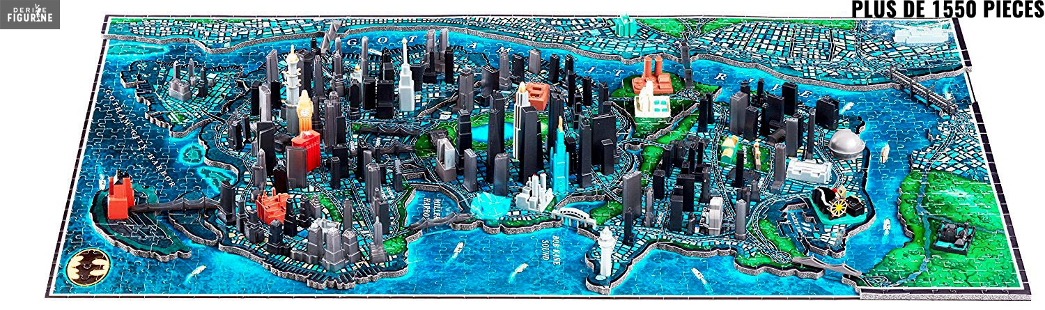 4D Jigsaw Puzzle Gotham City, available in two sizes - DC Comics ...