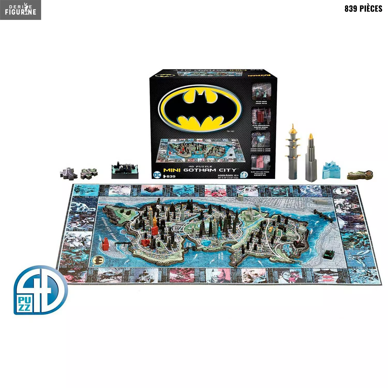 4D Jigsaw Puzzle Gotham City, available in two sizes - DC Comics ...
